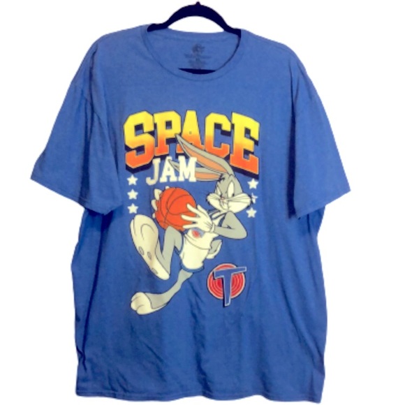 Space Jam | Shirts | Space Jam Blue Tshirt Bugs Bunny Sz Xxl | Poshmark